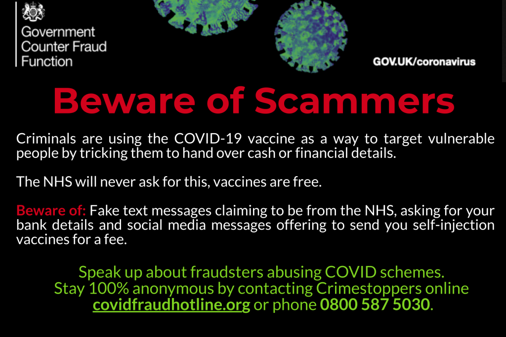 COVID-19 Vaccine Fraud - National Anti Fraud Network COVID-19 Vaccine Fraud - National Anti Fraud Network